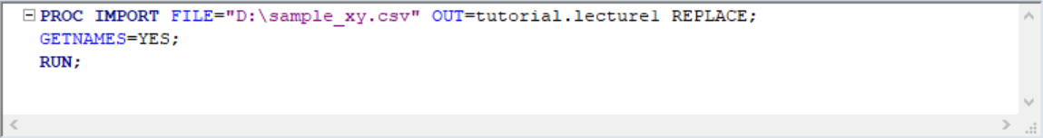 Importing Data With Sas Proc Import 9205
