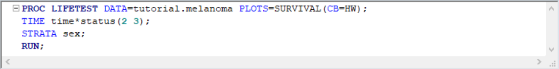 Survival Analysis with SAS PROC LIFETEST